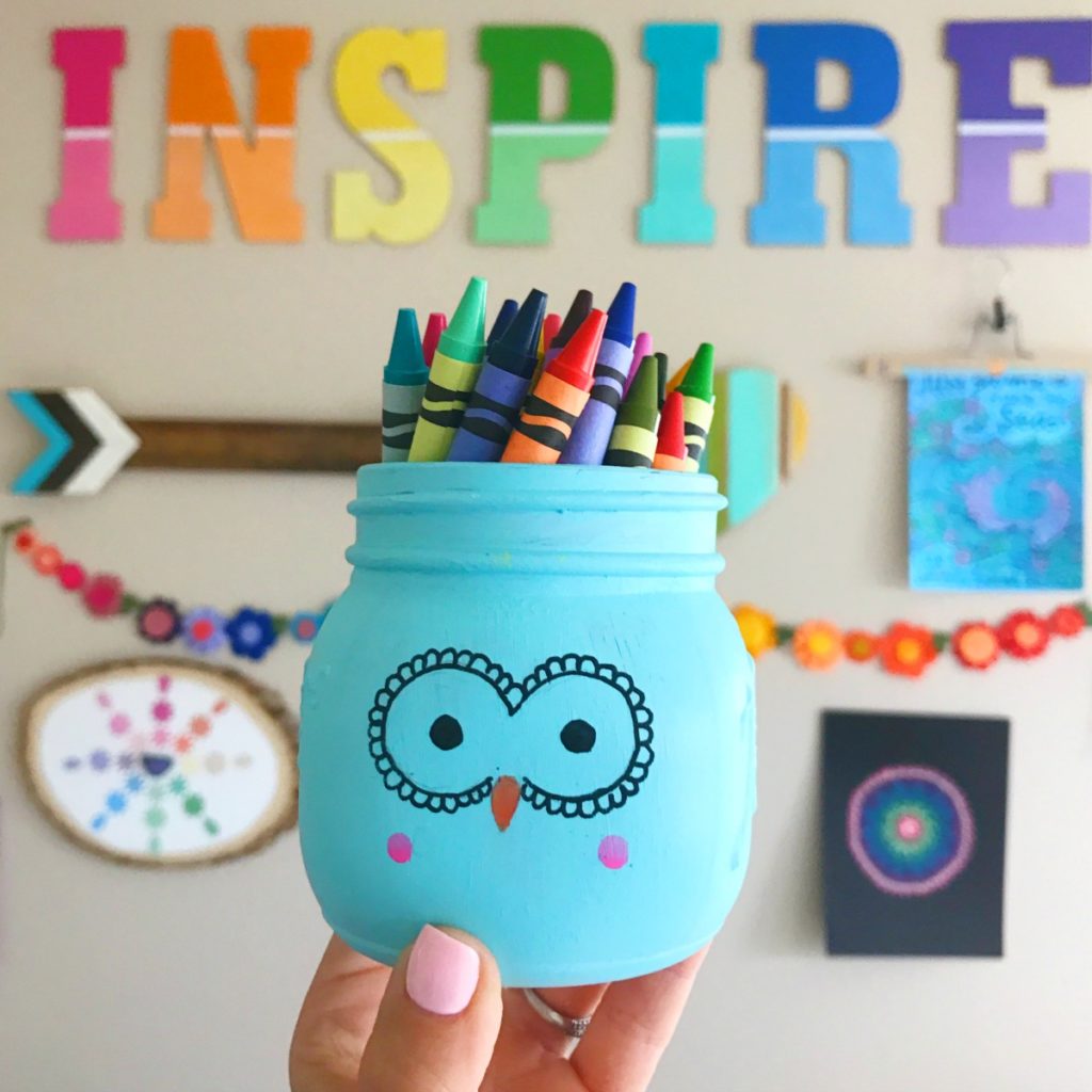 DIY Animal Painted Mason Jars