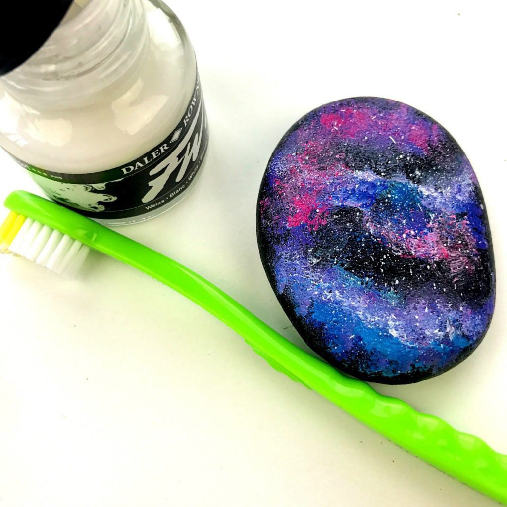 How to Make Galaxy Painted Rocks