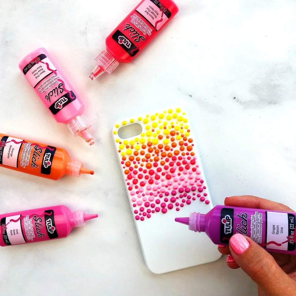 Puffy Paint DIY Phone Cases