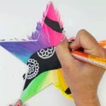 Star Abstract Painting - Acrylic Paint and Paint Pen