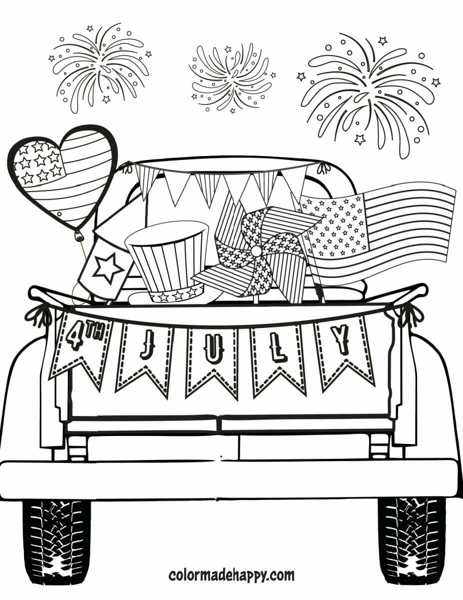 Fourth Of July Coloring Pages