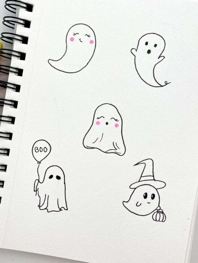 How to Draw Adorable Ghosts • Color Made Happy