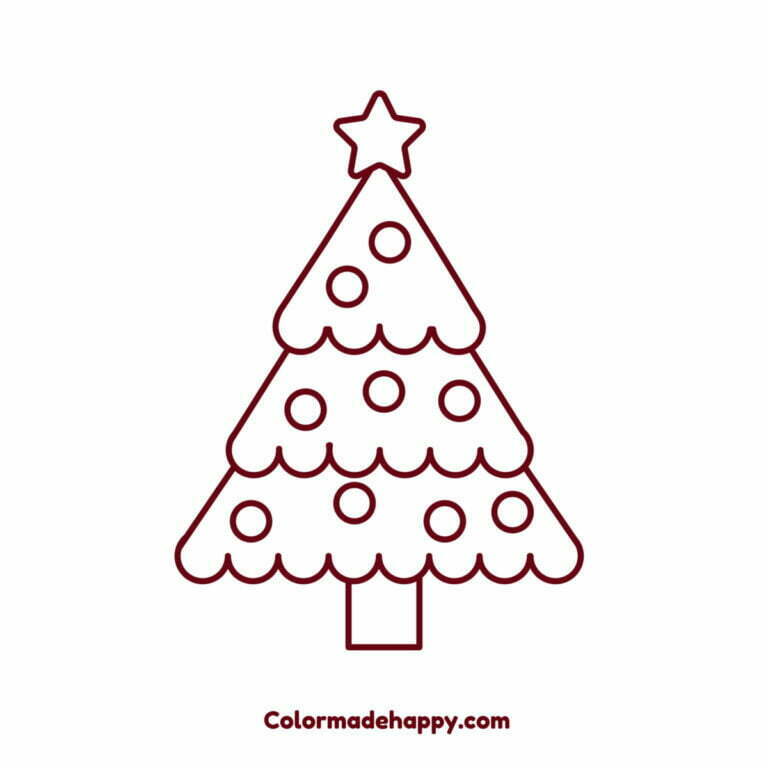 How to Draw a Christmas Tree: Step by Step