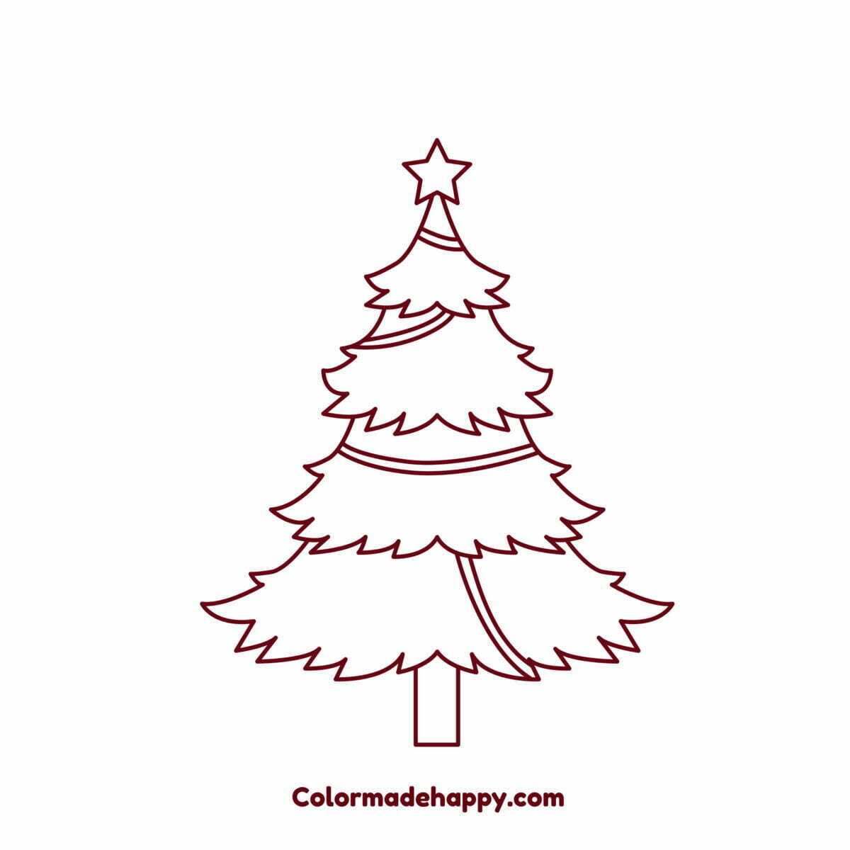 How to Draw a Christmas Tree: Step by Step