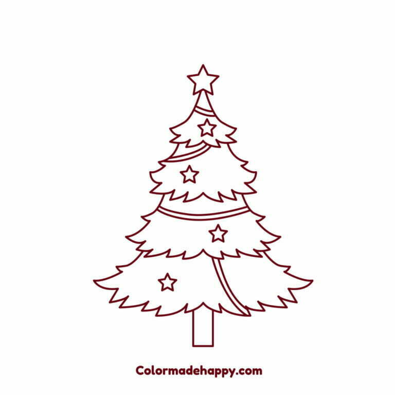 How to Draw a Christmas Tree: Step by Step