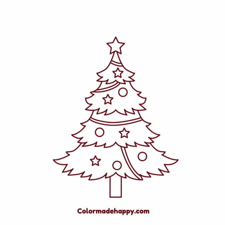 How to Draw a Christmas Tree: Step by Step