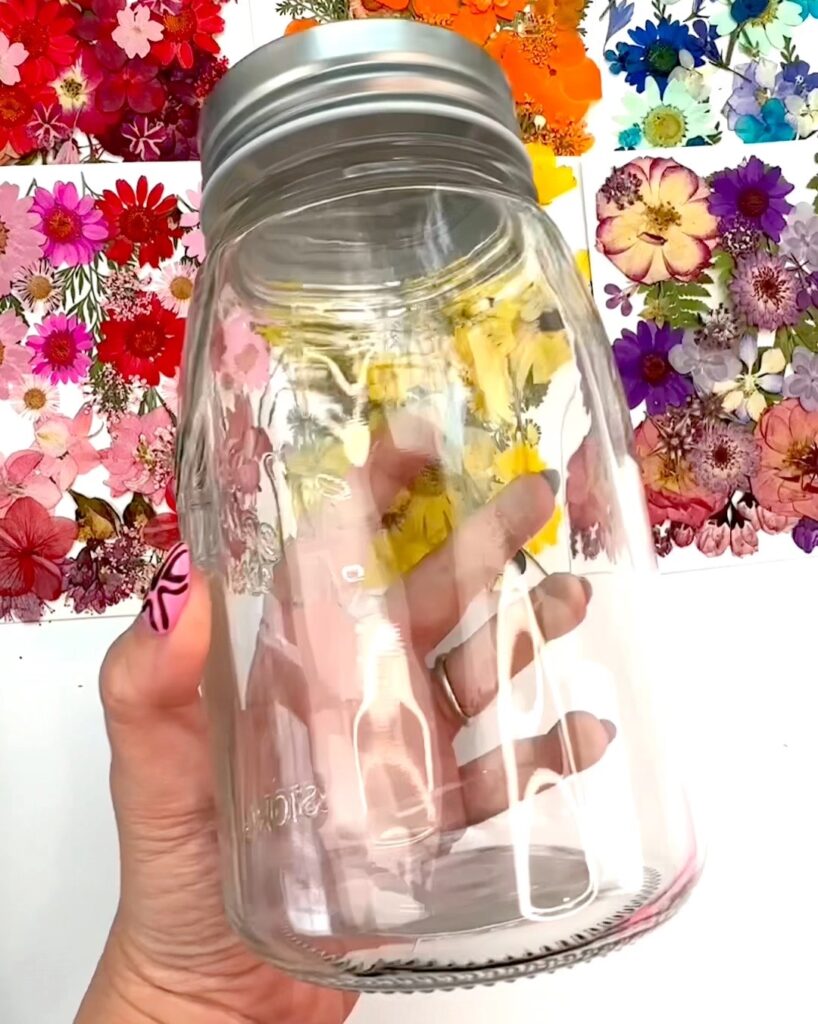 How to Make Pressed Flower Jars