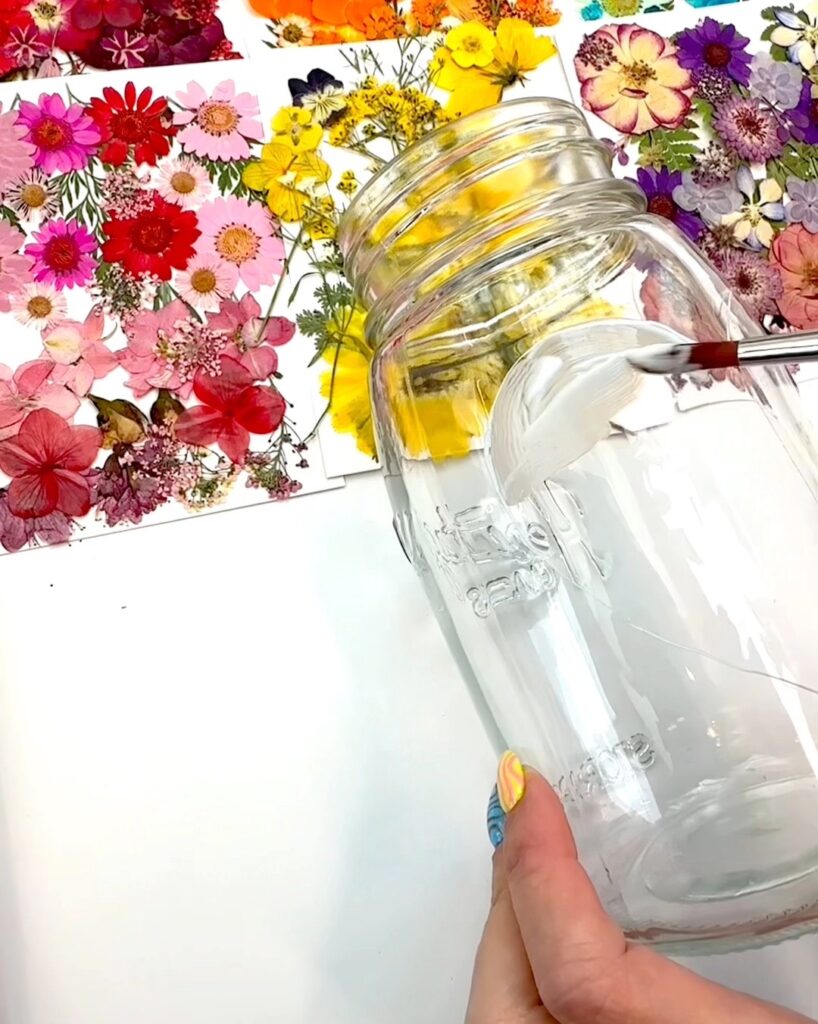 How to Make Pressed Flower Jars