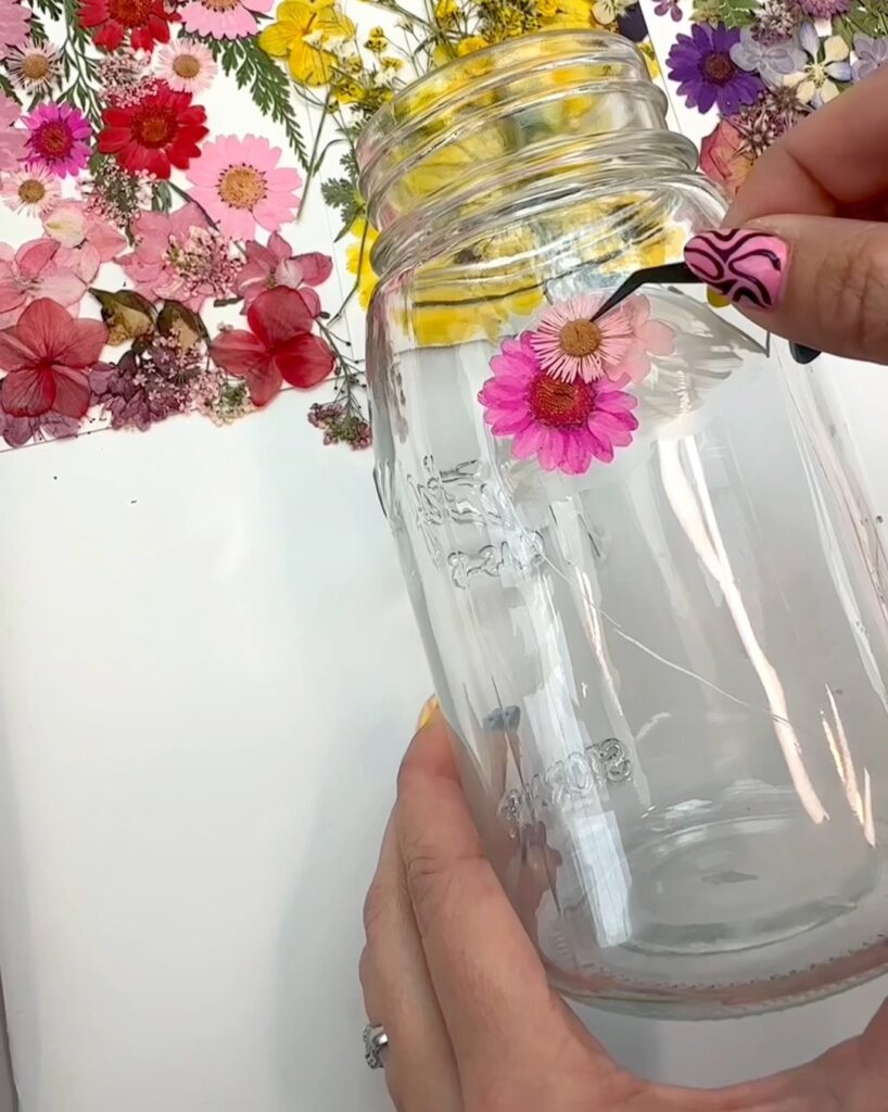 How to Make Pressed Flower Jars