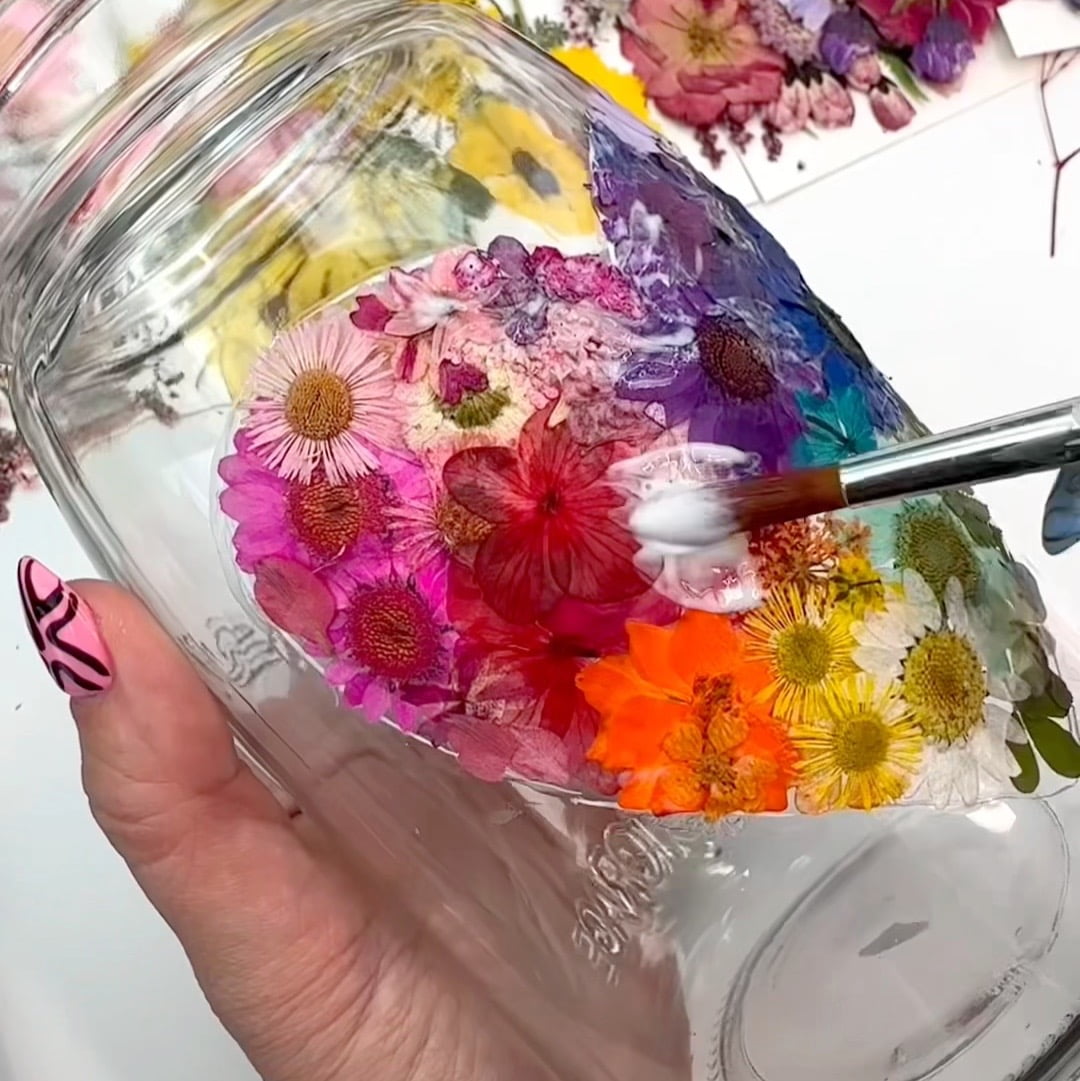 How to Make Pressed Flower Jars