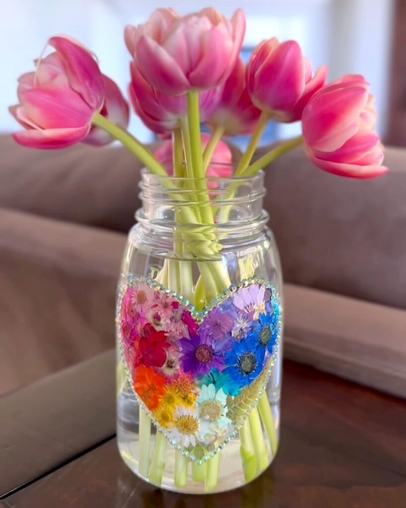 How to Make Pressed Flower Jars
