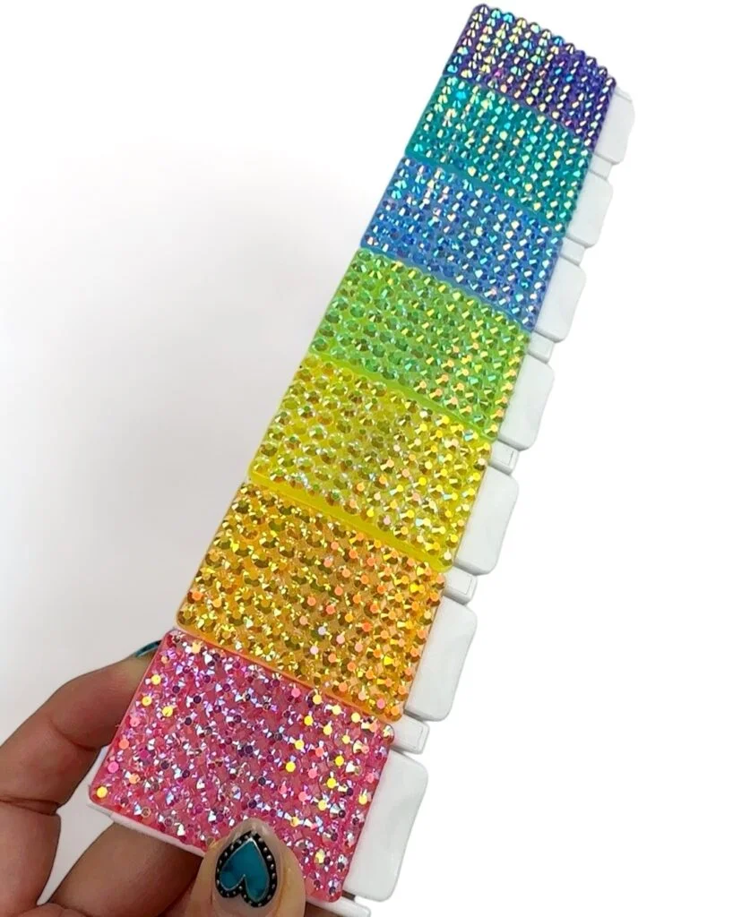Rhinestone Pill Box 2 Pieces Bling Pill Case Pill Container Rhinestone