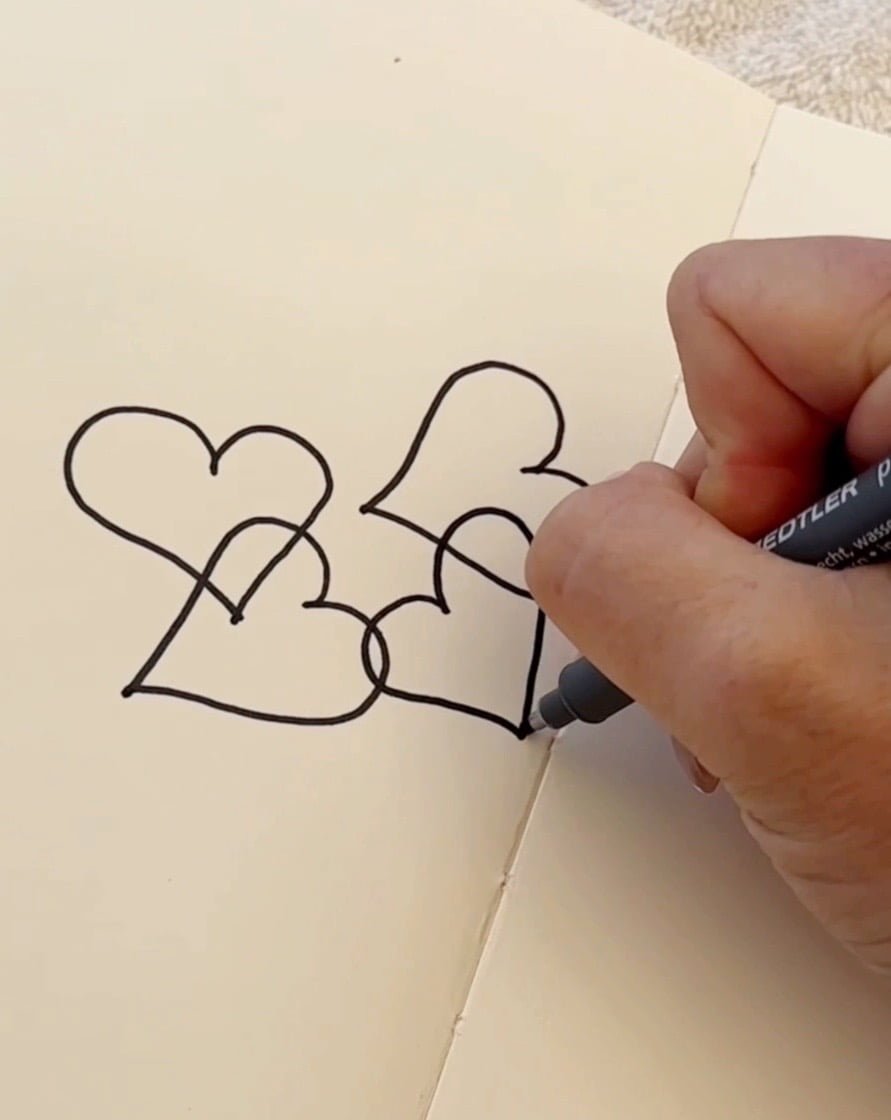 Easy Heart Drawing Pattern